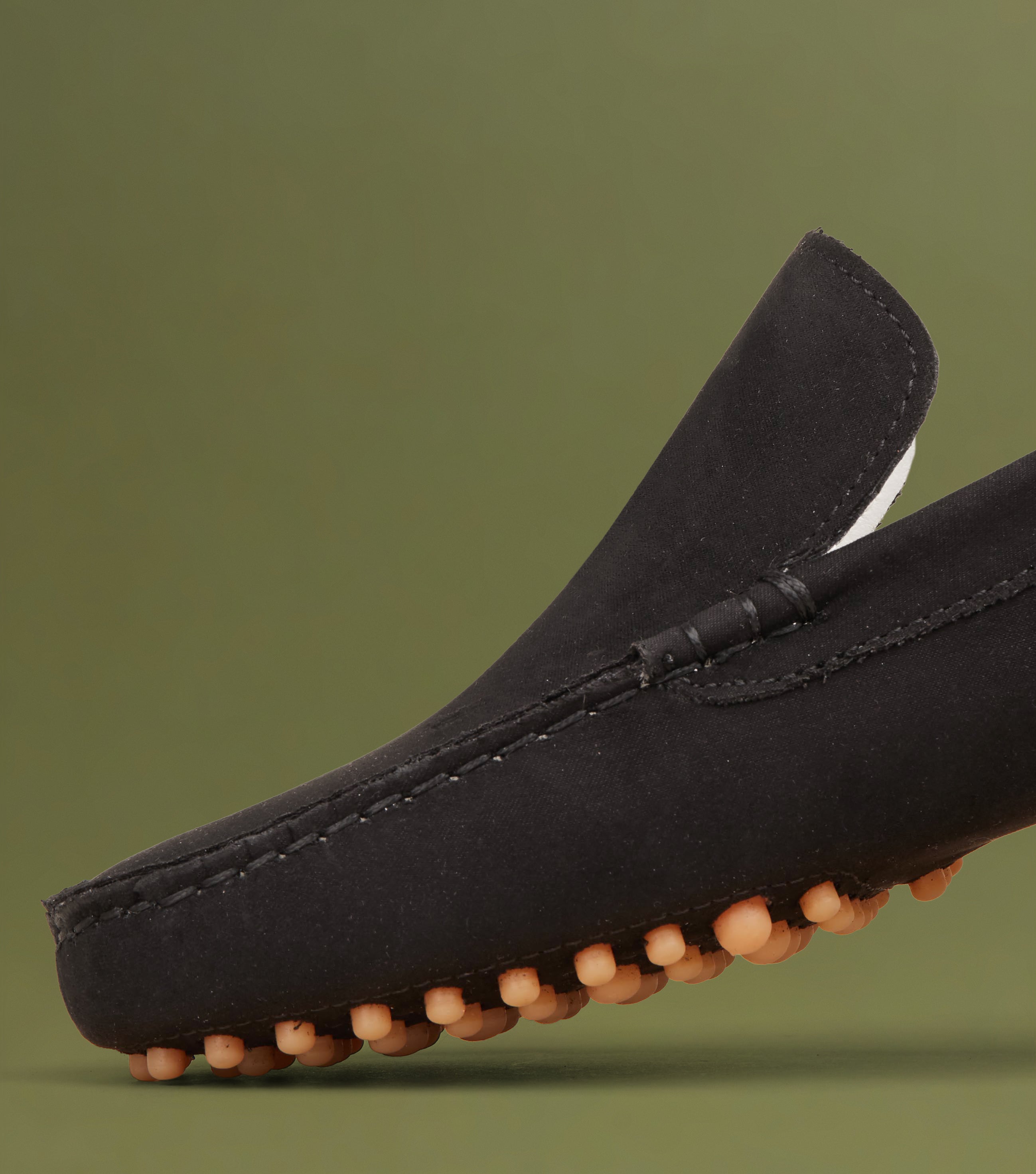 Jane: Black Vegan Suede Moccasin | Sustainable & Ethical | O2 Monde